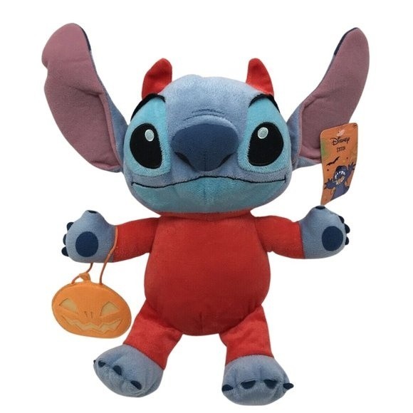 Disney | Toys | Disney Stitch Halloween Plush Stitch Wearing Devil ...